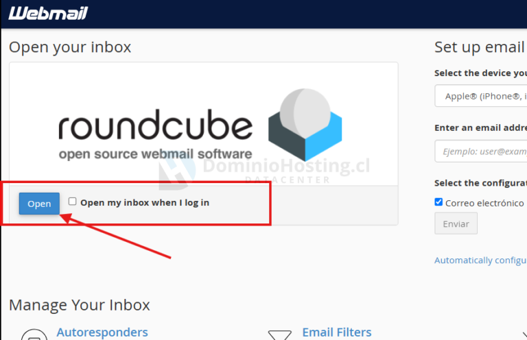 Cómo ingresar a tu correo corporativo usando «Webmail» - HOSTING | Web Hosting N°1 de Chile ...